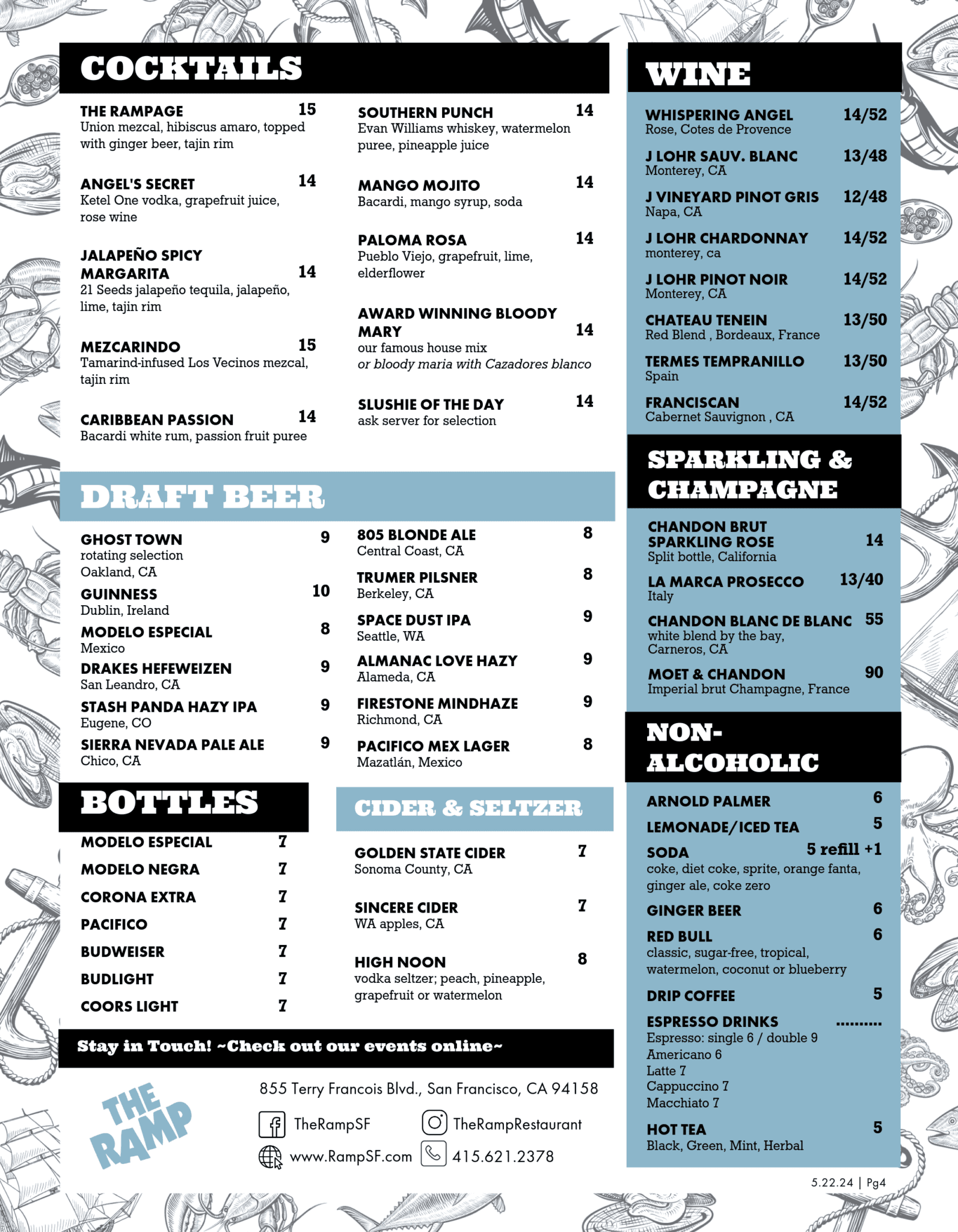 Menu - The Ramp Restaurant