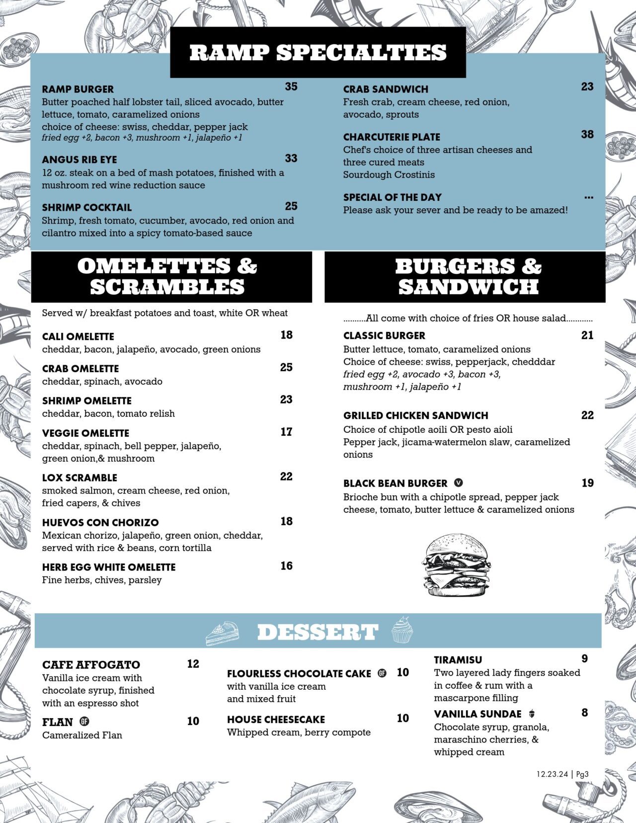 Menu - The Ramp Restaurant